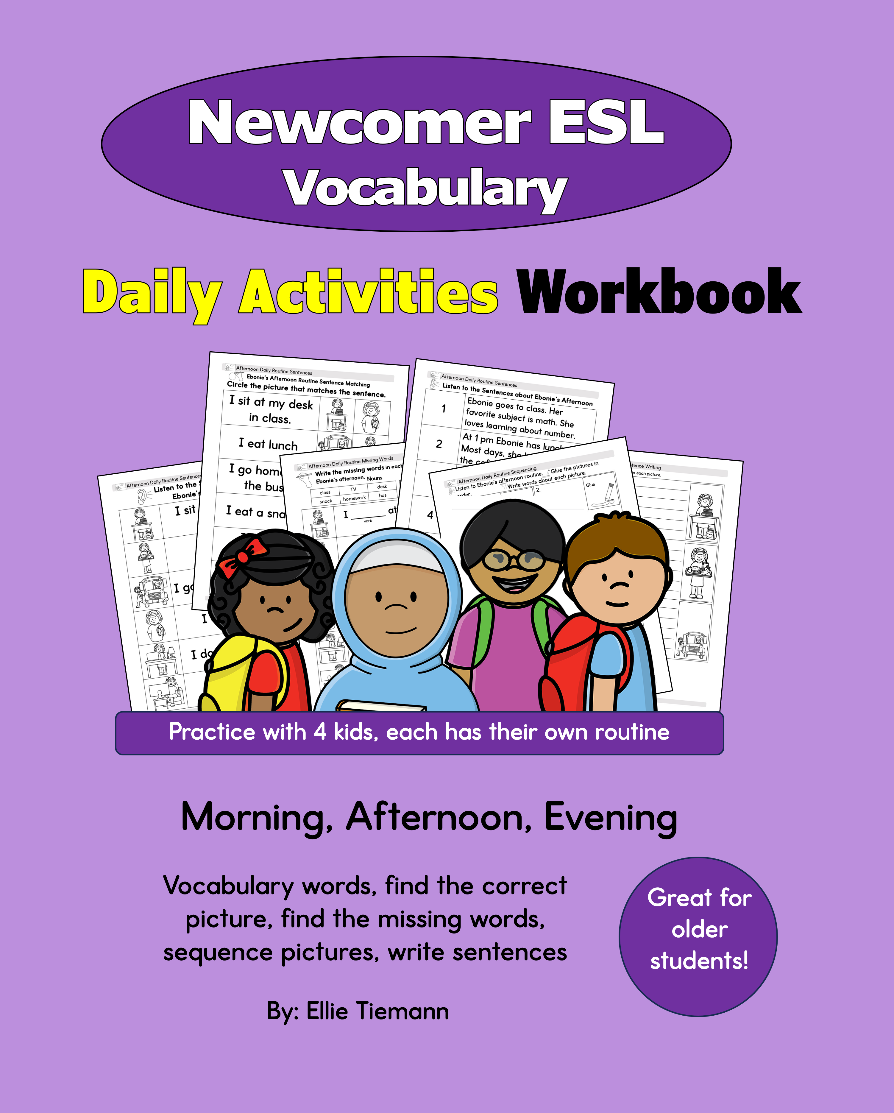 Newcomer ESL Vocabulary: Daily Activities Workbook - Instant Download ...