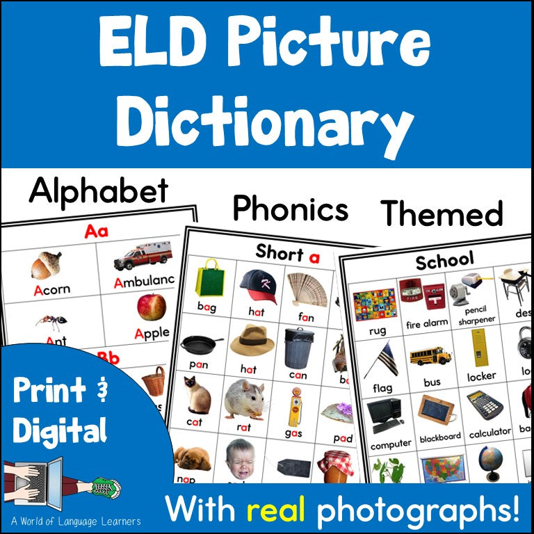ELD Picture Dictionary | ESL Newcomer Vocabulary Print and Digital – My ...